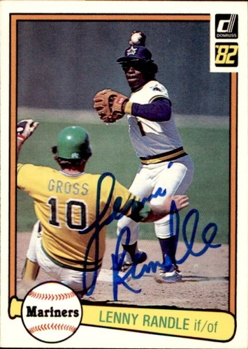 Lenny Randle Seattle Mariners 1982 Donruss #307 Autographed Signed ...
