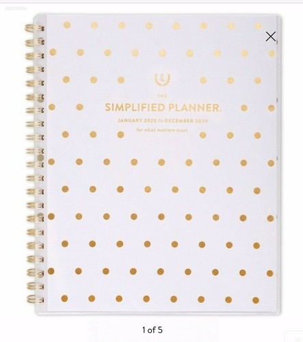 Simplified Planner Calendar 2020 Emily Ley Gold Wht Polka Notebook ...
