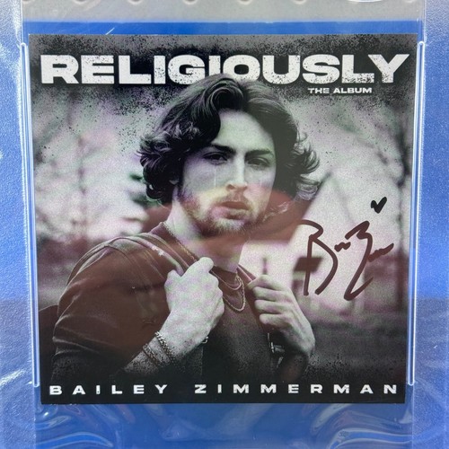 BAILEY ZIMMERMAN "Religiously" CD Cover Insert Autographed PSA ...