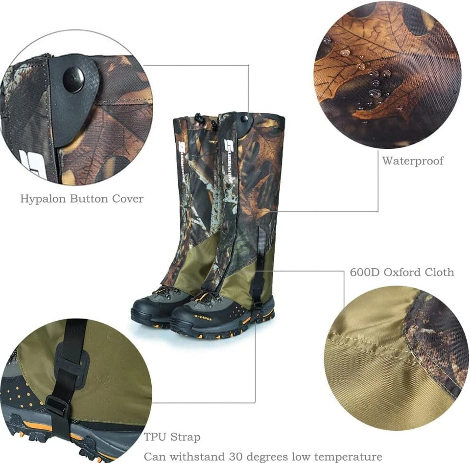 Camouflage Hiking Gaiters,Snake Gaiters for Men Boot Gators Waterproof ...