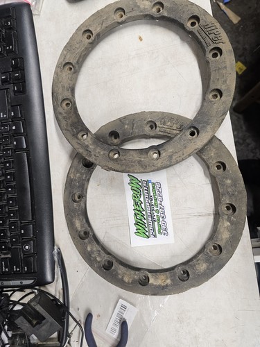 9" BLACK HIPER CARBON FIBER REAR WHEEL BEADLOCK RINGS CF1 TECH3 KFX Ltr ...