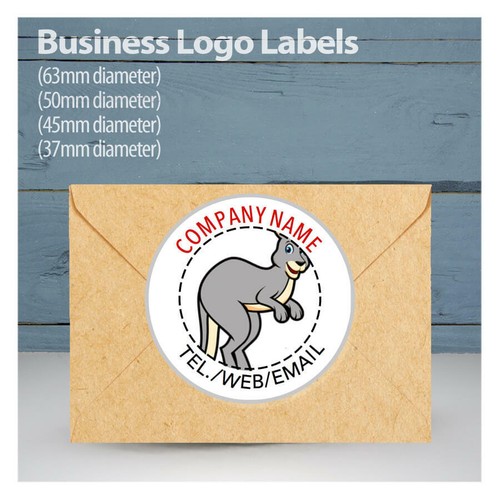 70 Personalised Business Name Logo Stickers Seals Company Labels ...