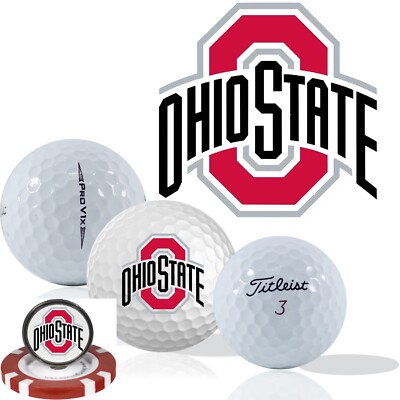NCAA Ohio State Buckeyes • Golf Balls 12 pack • Titleist ProV1X ...
