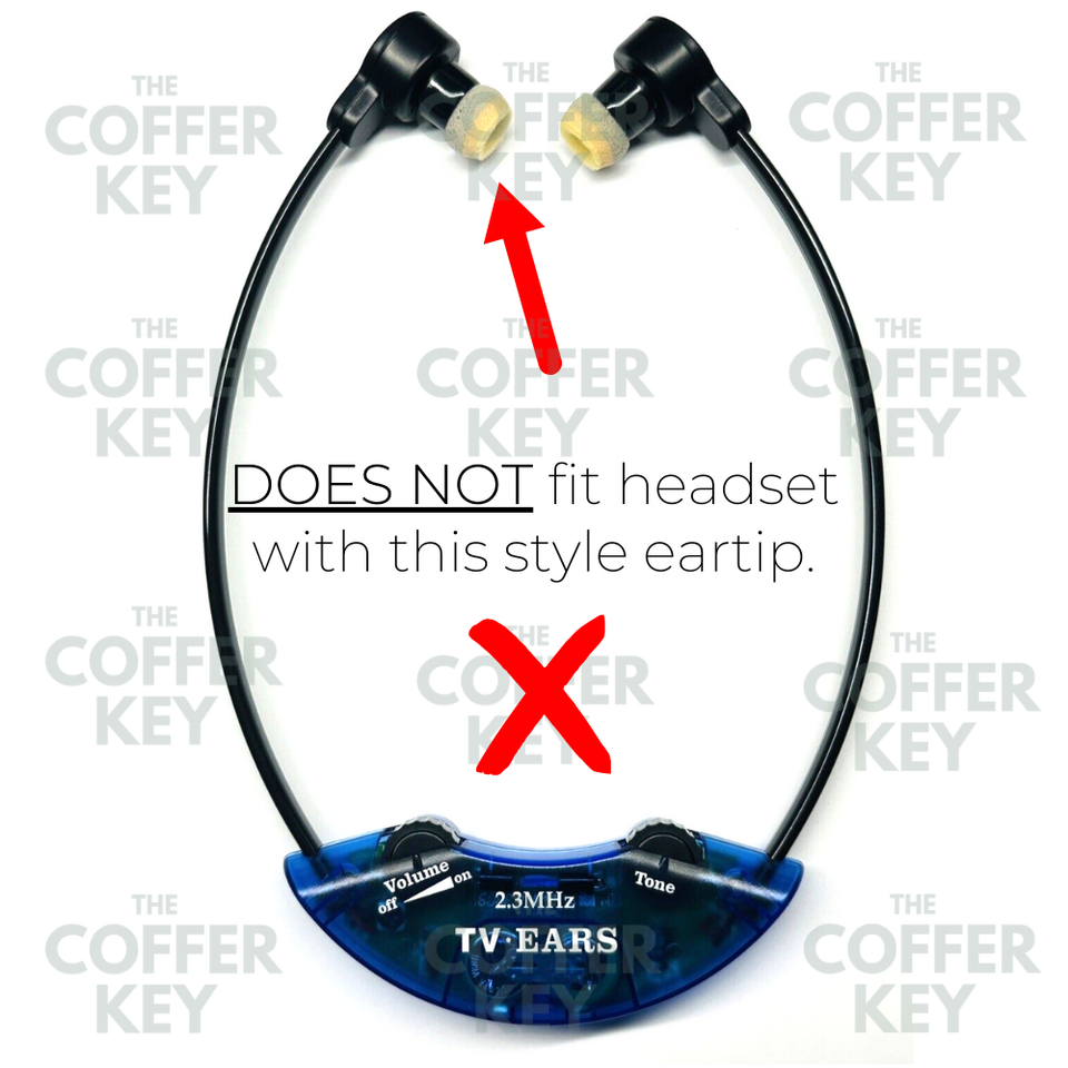 12 (6 Pair) Memory Foam Ear Tips For TV Ears 5.0 DIGITAL Model Headsets ...