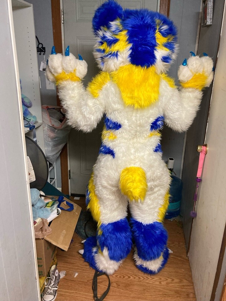 Saber tooth Cat Fullsuit Furry Fullsuit Yellow Cat | eBay