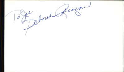 DEBORAH REAGAN TRADING PLACES Signed 3"x5" Index Card | eBay