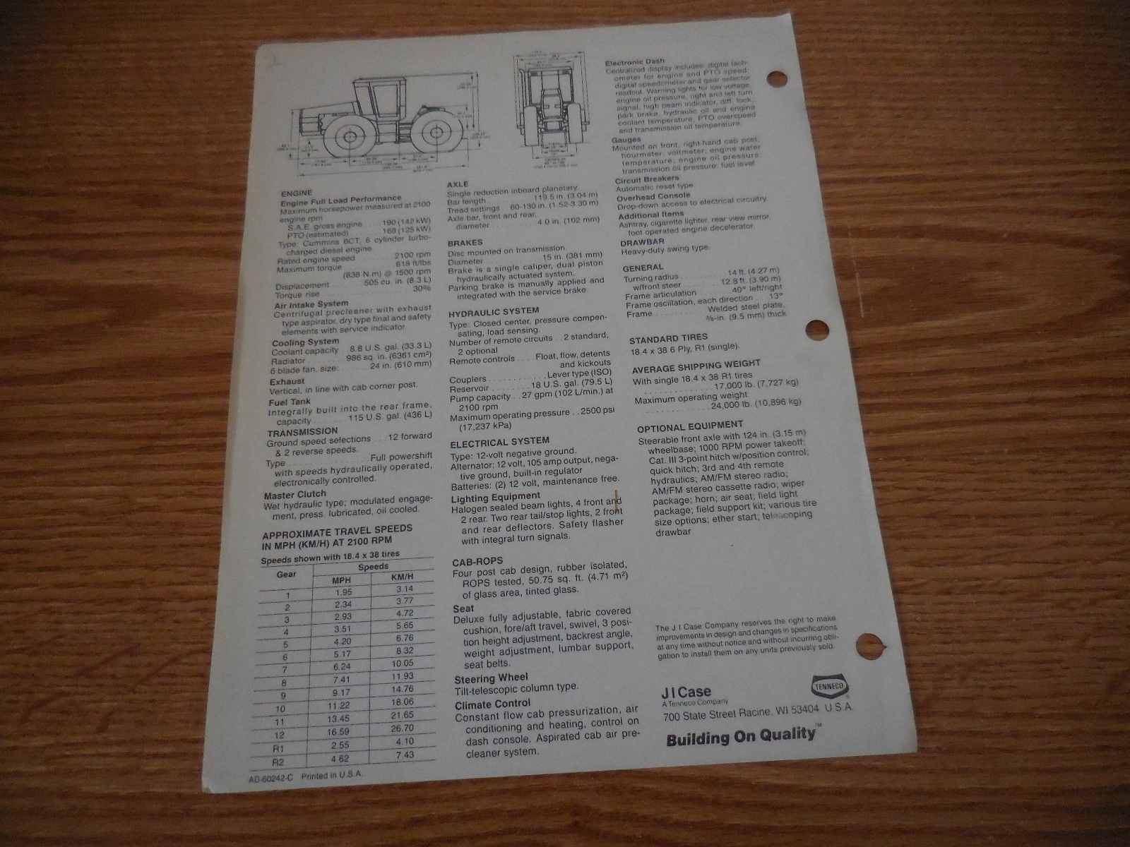 CASE IH 9110 BROCHURE LITERATURE ADVERTISING | eBay