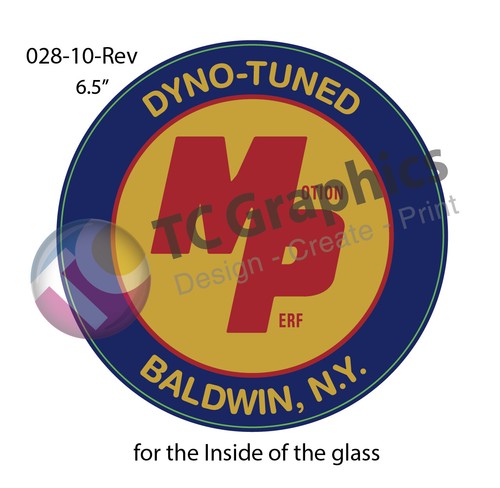 Motion Performance Dyno-Tuned MP decal one 6 1/2" Reverse 028-10-REV | eBay
