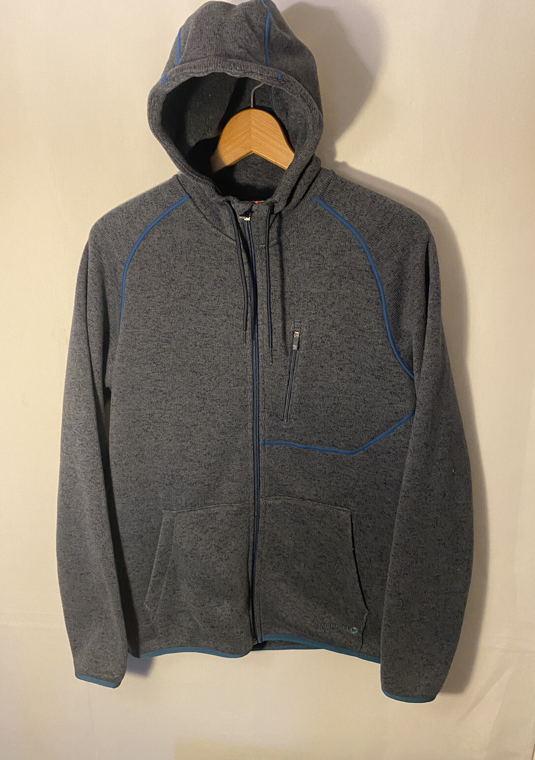 Merrell Men's Full Zip Hooded Jacket Size Medium Gray… - Gem