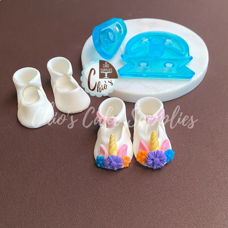 3D baby girl shoe fondant cutter 2 pcs. set | eBay