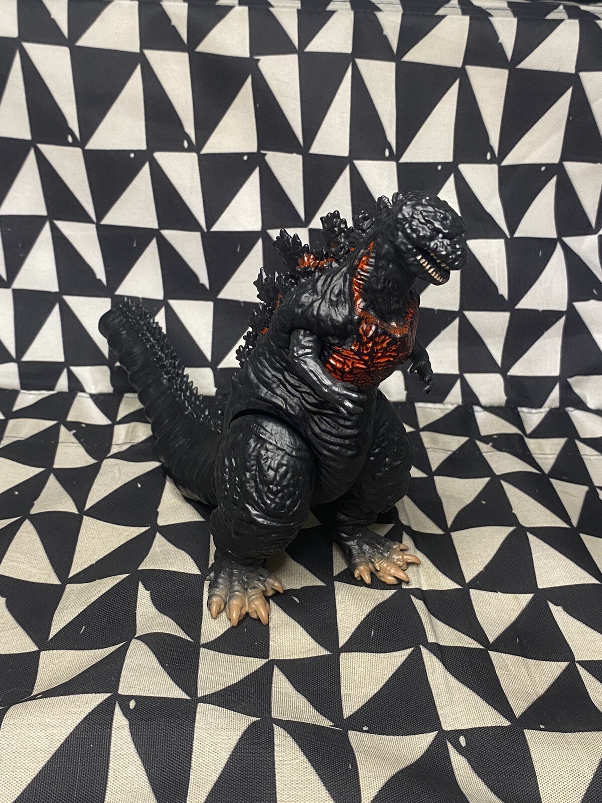 GODZILLA Figure Black w/Red Spikes & Blood Posable - Missing Part Of ...