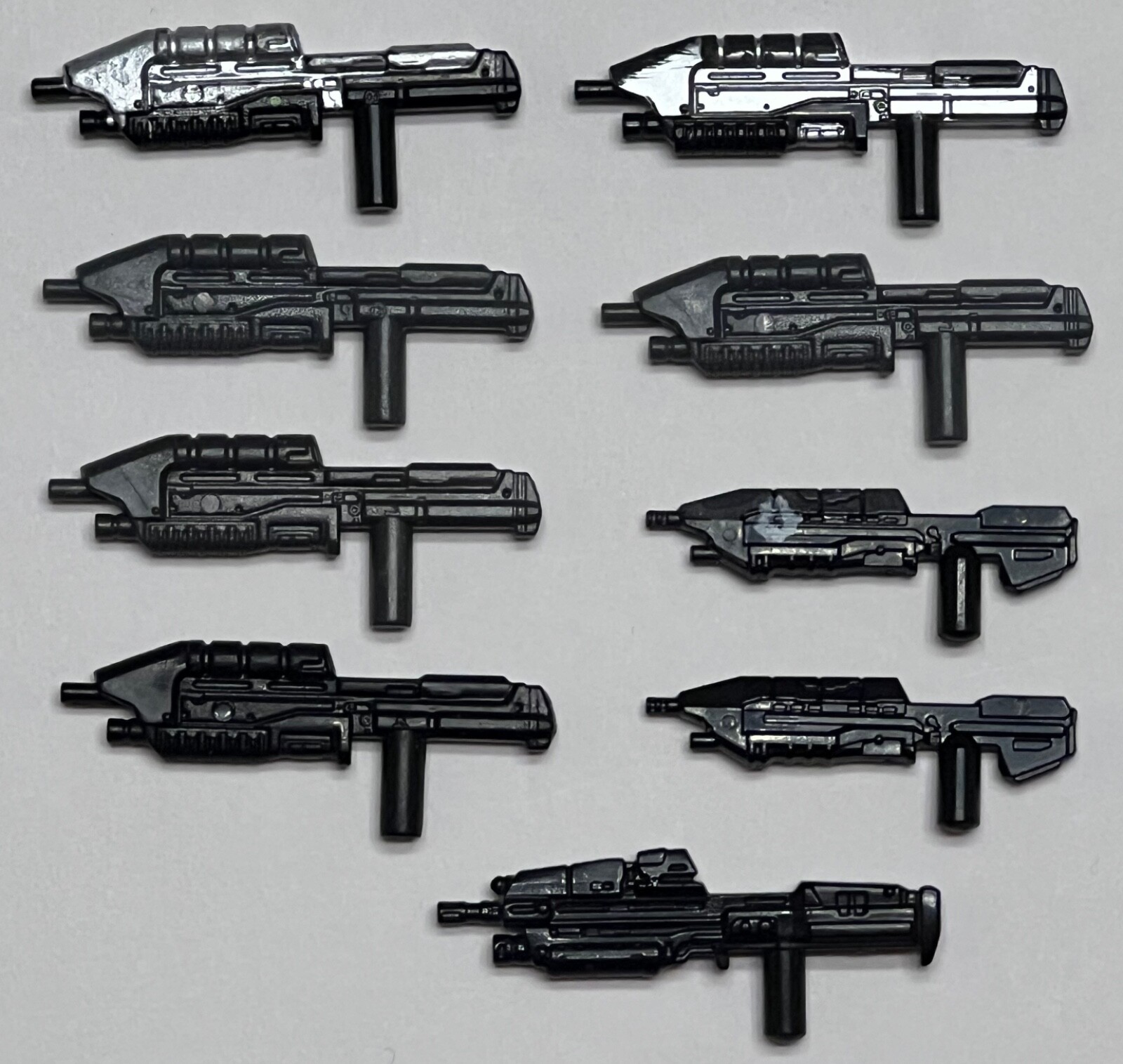 Mega Bloks Halo Lot of 9 UNSC Assault Rifle Gun Metallic Gray Black ...