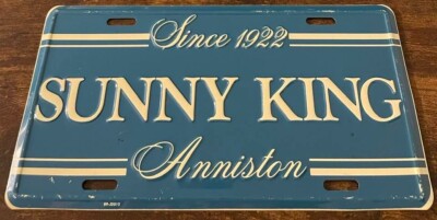 Since 1922 Sunny King Ford Dealership Booster License Plate Anniston ...
