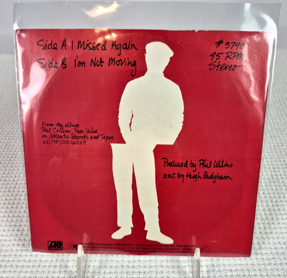 PHIL COLLINS I MISSED AGAIN I'm Not Moving 45 Atlantic 1981 | eBay