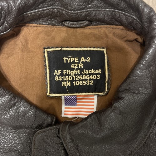 Leather A-2 AF USA Brown Bomber Flight Jacket Size SM A2 Air Force ...