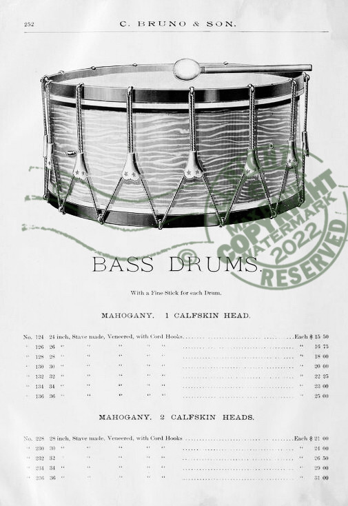 C Bruno Son (1890) Musical Instruments CATALOG * Drums Bells Xylophones ...