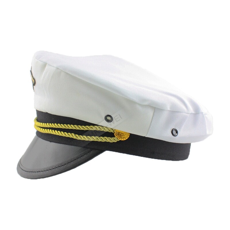 White Yacht Captain Skipper Navy Sailor Boat Cap Hat Costume New | eBay