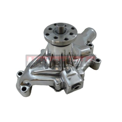 Small Block Chevy SBC 283 350 High Volume Short Polished Aluminum Water ...