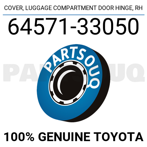 6457133050 Genuine Toyota COVER, LUGGAGE COMPARTMENT DOOR HINGE, RH ...