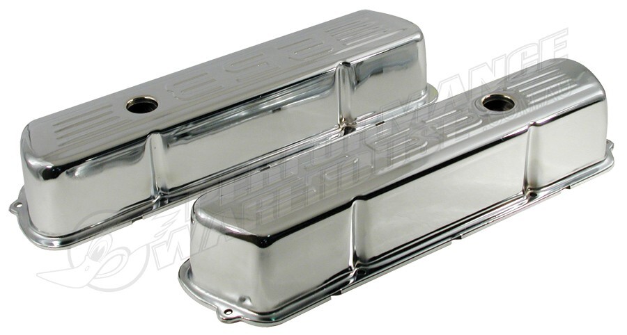 253 Logo Holden V8 Chrome Steel Valve Rocker Covers Tall Design Pair | eBay