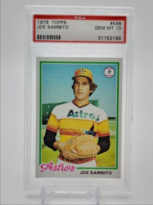 JOE SAMBITO 1978 TOPPS BASEBALL ASTROS #498 PSA 10 Q3209 | eBay