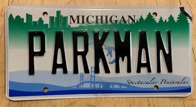 SPECTACULAR PENIS GRAPHIC VANITY LICENSE PLATE " PARKMAN "PARK MAN ...