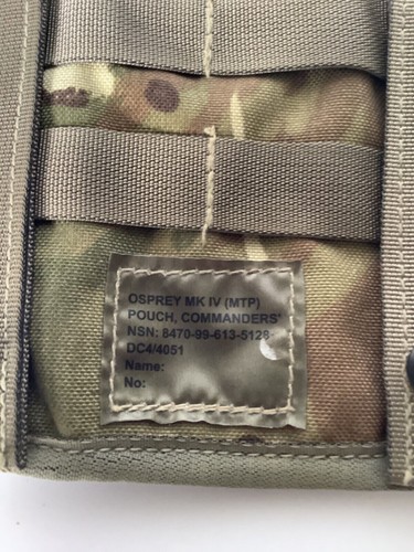 British Army Genuine Issue MTP Osprey Commanders Pouch / Admin Panel ...