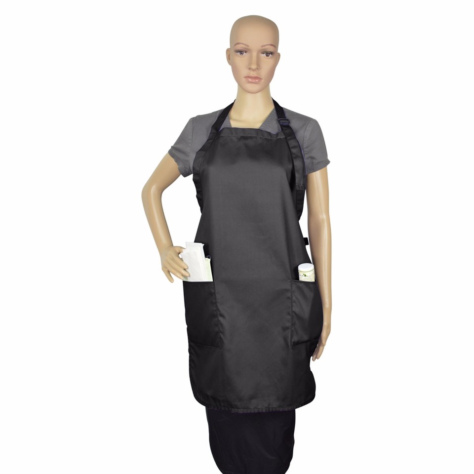 Apron Commercial Restaurant Home Bib Spun Poly Cotton Kitchen Aprons (2 ...