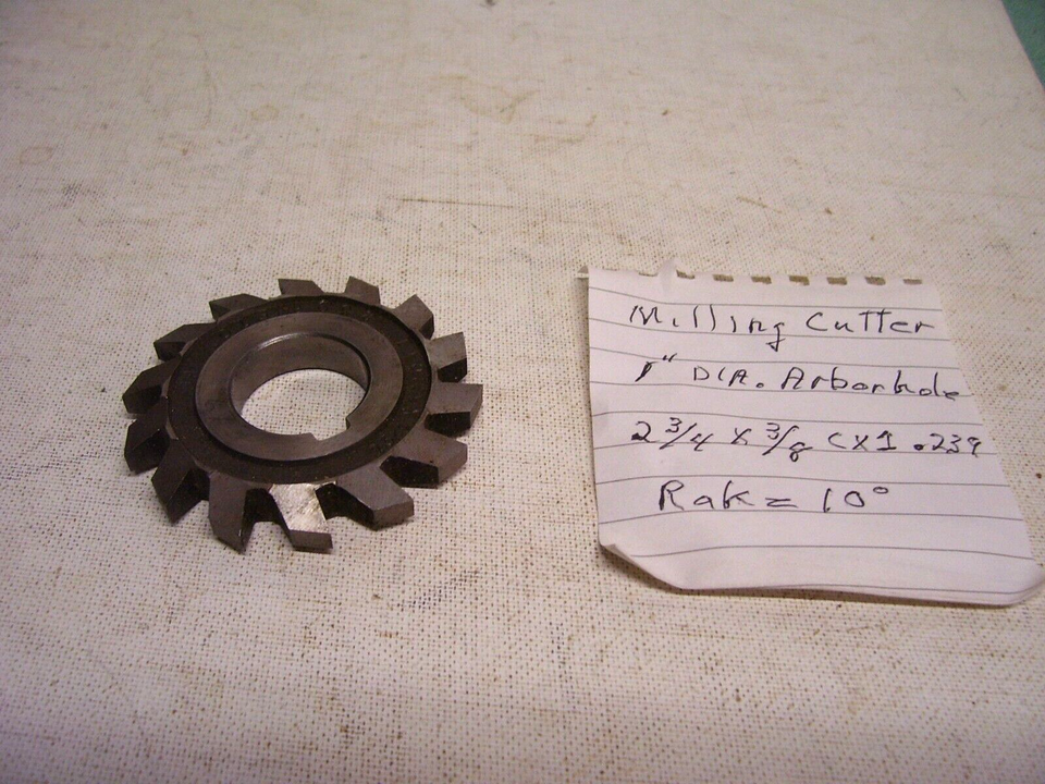 National Twist Drill Co. 2 3/4" X 3/8" HSS, Milling Cutter, 1" Arbor | eBay