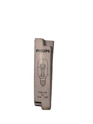 PHILIPS Tubular T6 Bulb-15-Watt-120 Volt-Screw Base | eBay
