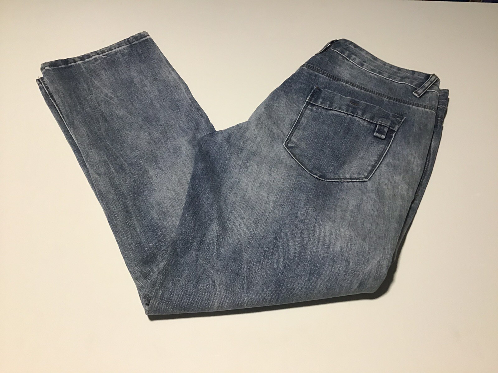 Mens CONNOR Distressed Look Blue Jeans Size 36 Straight Leg | eBay
