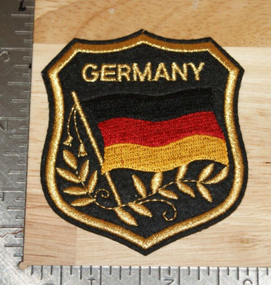 Germany Patch ~ German Flag ~ Gold Color Trim NEW | eBay