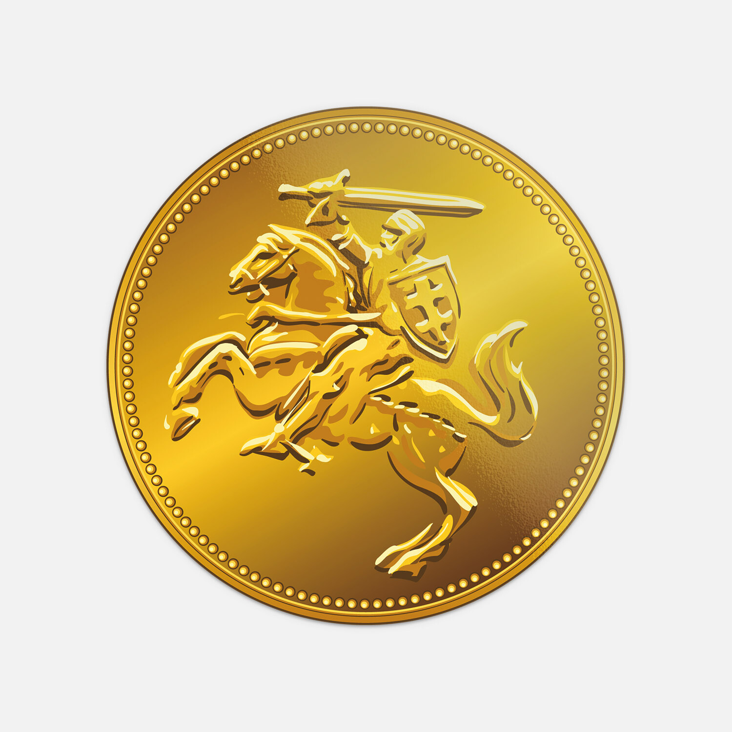 Gold Money Lithuanian Lita Coin Vinyl Sticker Decal | eBay