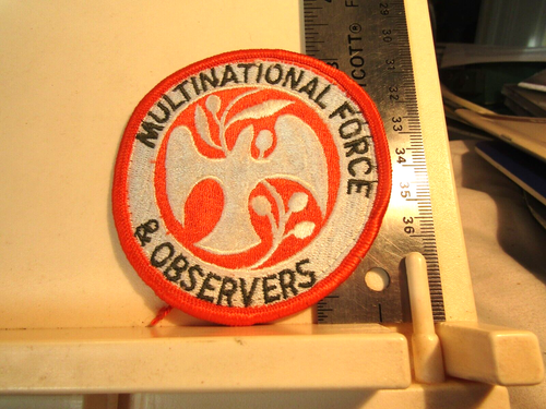 Multinational Force & Observers Patch VG black lettering Israel Egypt ...