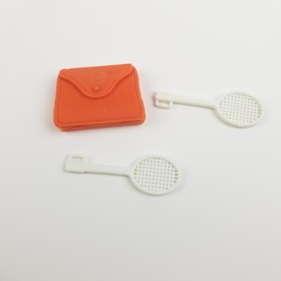 Vtg Barbie Sport Life Fashion Tennis Racket With Case Plastic Miniature ...