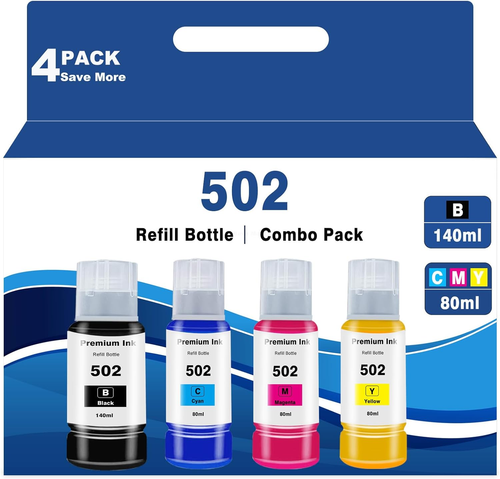 502 High Colour Accuracy Ink Bottles Replacement for T502 522 for ...