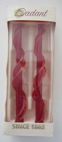 Dadant Double Spiral Red & Gold 12-Inch Candles Vintage | eBay