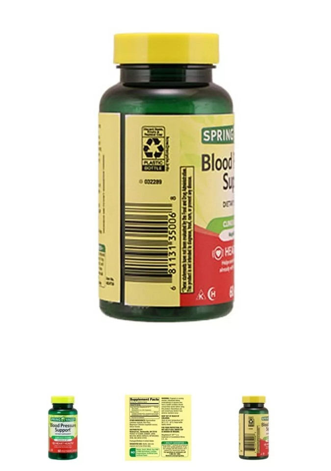 Blood Pressure support Spring Valley Heart Health 60 Vegetarian ...