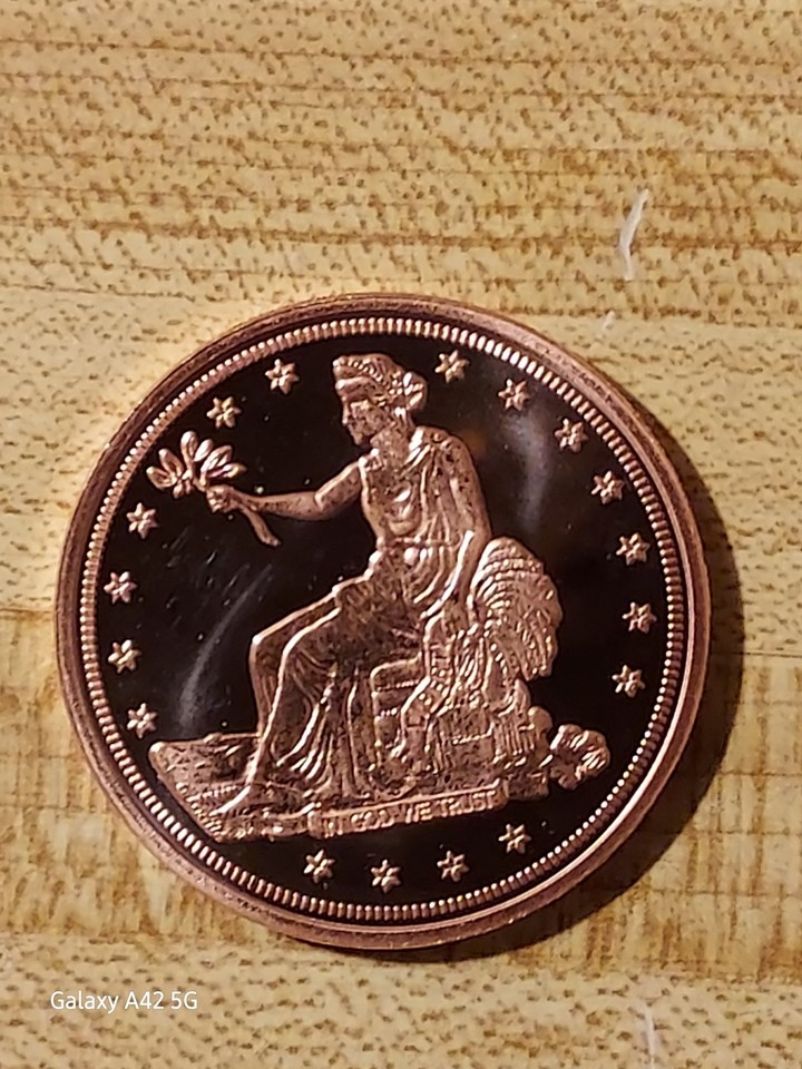 20 X Trade Dollar Design Osborne Mint 1 oz .999 Fine Copper BU Round ...