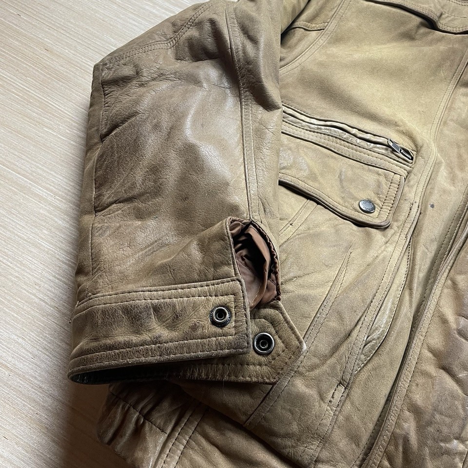 Vintage Leather Bomber A2 Jacket 80s Aviator Flight Peter England ...