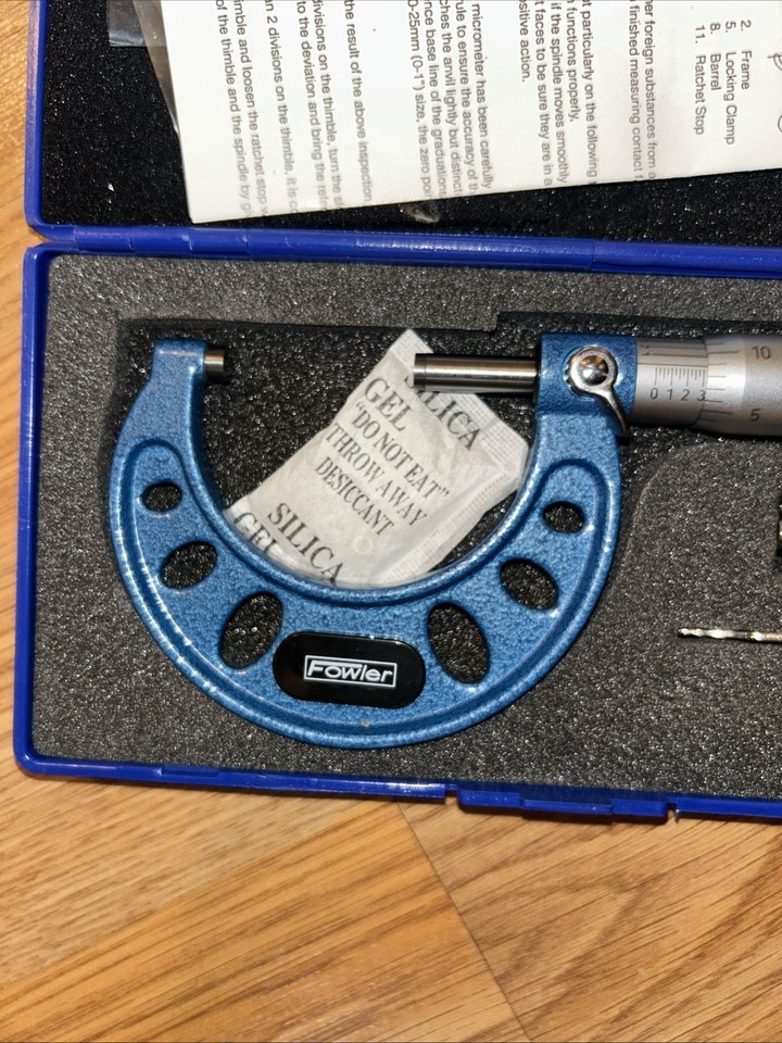 Fowler 52-240-002- 1-2" Micrometer Includes Case And Wrench | eBay