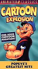 Cartoon Explosion - Popeyes Greatest Hits (VHS, 2001, Animated Classics ...