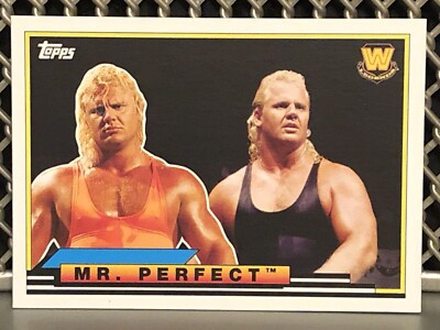 2018 Topps Heritage Mr Perfect WWE Wrestling Card Big Legends WWF Curt ...