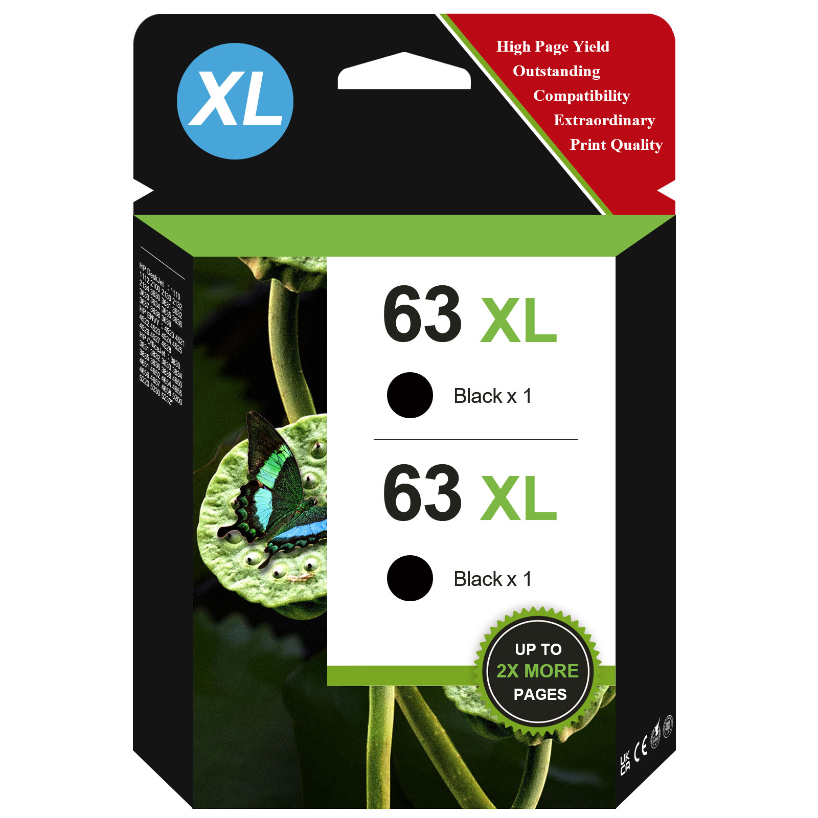 #63XL 63XXL Ink Cartridges for HP Officejet 5258 5255 5252 5260 5212 ...