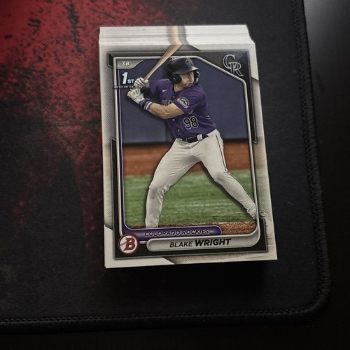 (25) 2024 Bowman Draft BD-27 BLAKE WRIGHT Rockies 25 Card Lot 1st ...