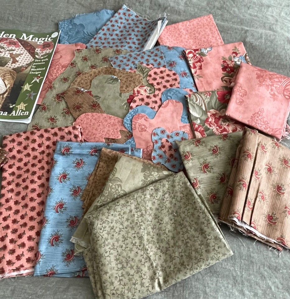 Rare & Retired - 2004 Blackbird Designs GARDEN MAGIC - Quilt leaflet and fabrics | eBay