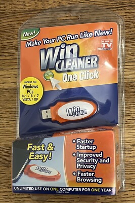 New Win Cleaner USB As Seen on TV One Click PC Computer Clean Repair ...