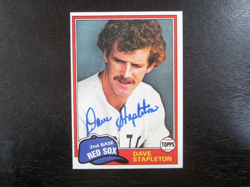 1981 Topps # 81 Dave Stapleton Autograph Signed Card (M) Boston Red Sox ...