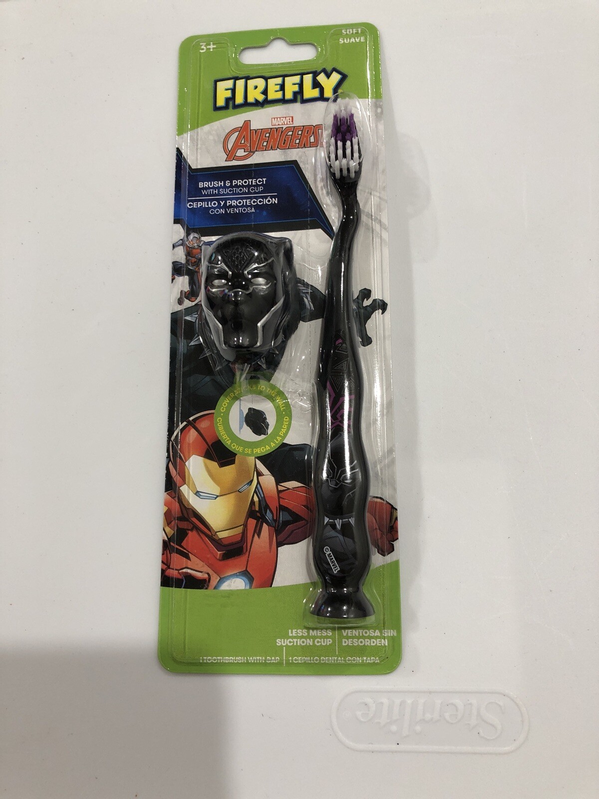 Marvel Avengers Toothbrush Black Panther Travel Kit Soft With Suction ...