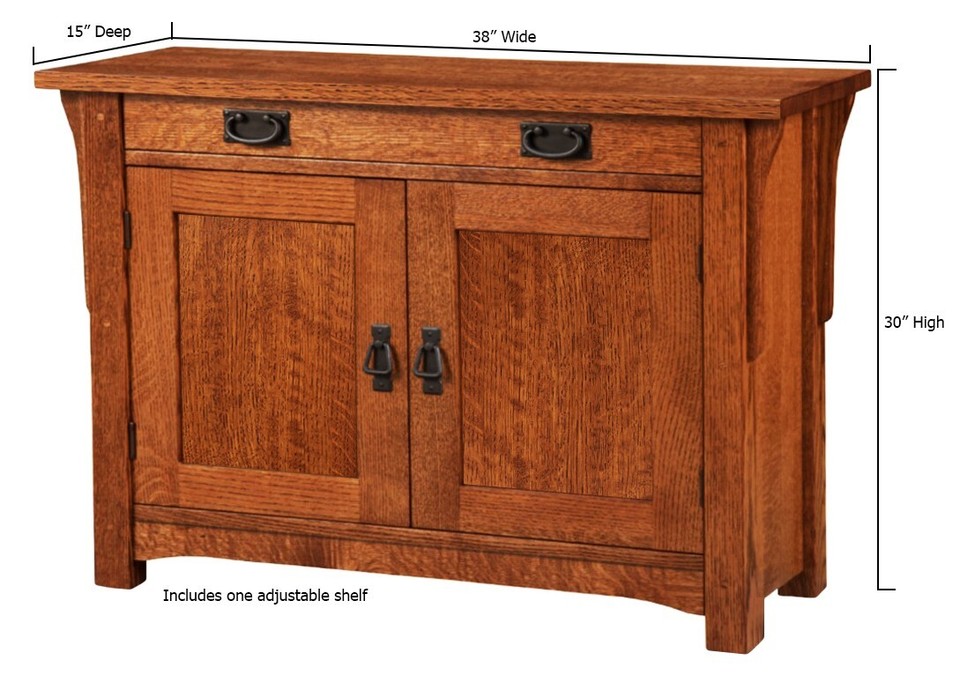 Mission 38" Console Stickley Style Buffet Sideboard Arts & Crafts ...
